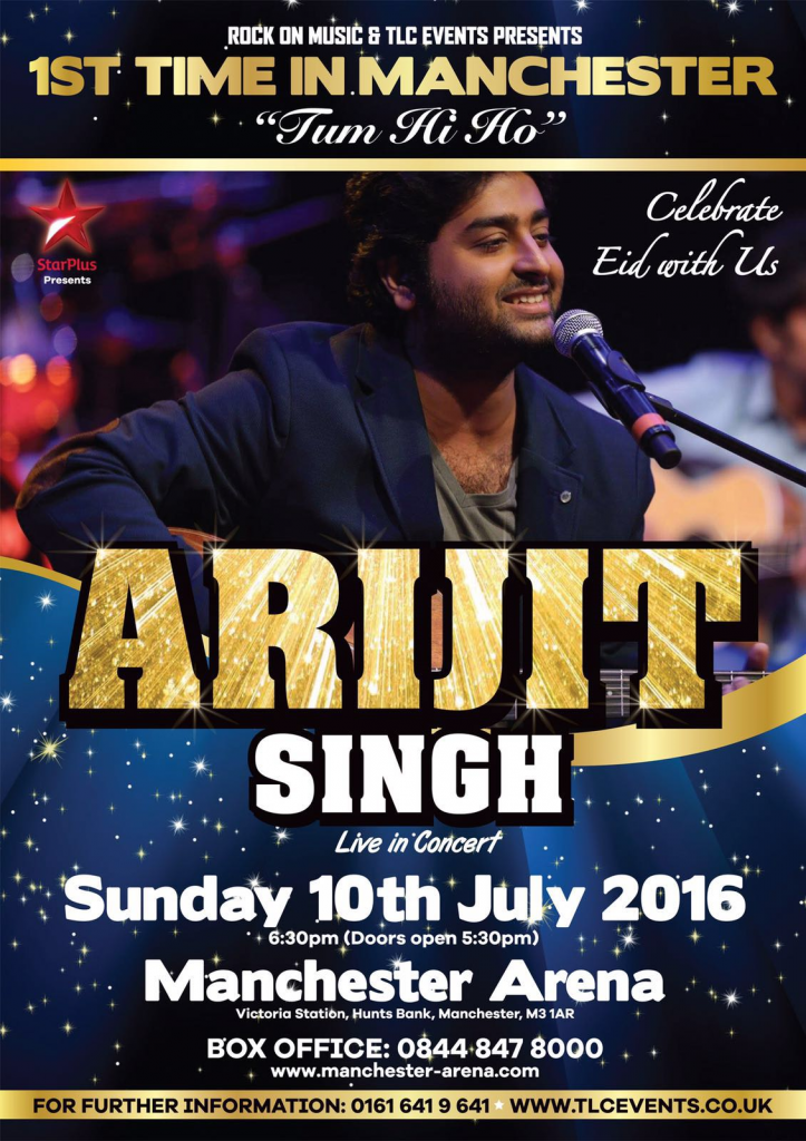 Bollywood’s ‘Tum Hi Ho’ singer, Arijit Singh, live in Manchester ...